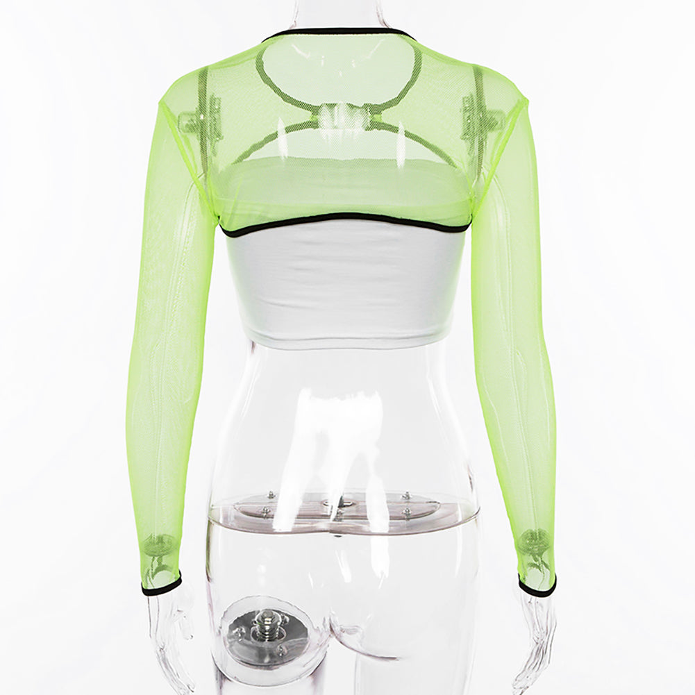 Neon Green Long Mesh Arm Sleeve Accessory – Neon Nation